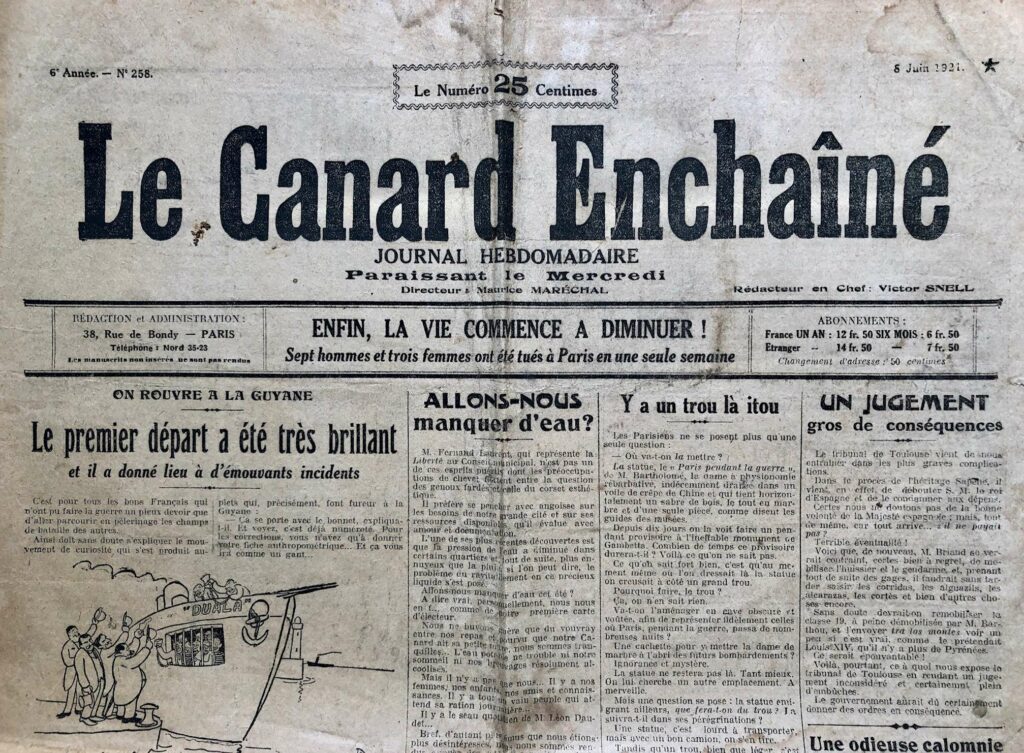 N° 258 Du Canard Enchaîné - 8 Juin 1921 | Couac