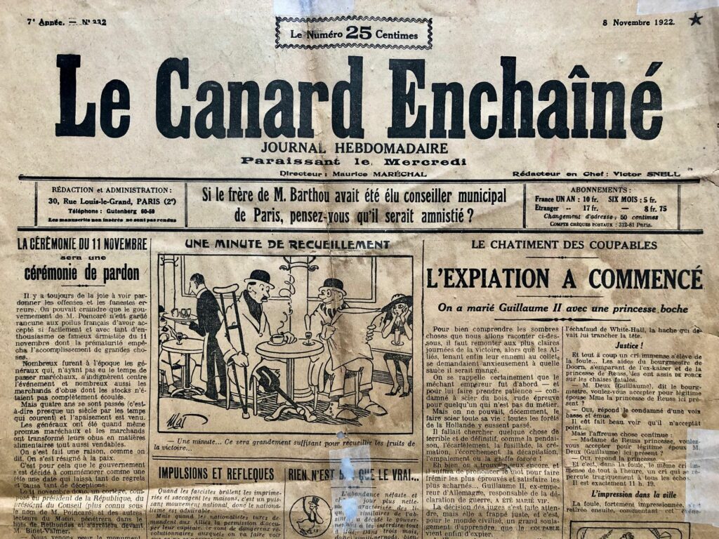 N° 332 Du Canard Enchaîné - 8 Novembre 1922 | Couac